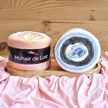 Włóczka Vlna-Hep Mohair de Luxe - Kokonki - motki ombre